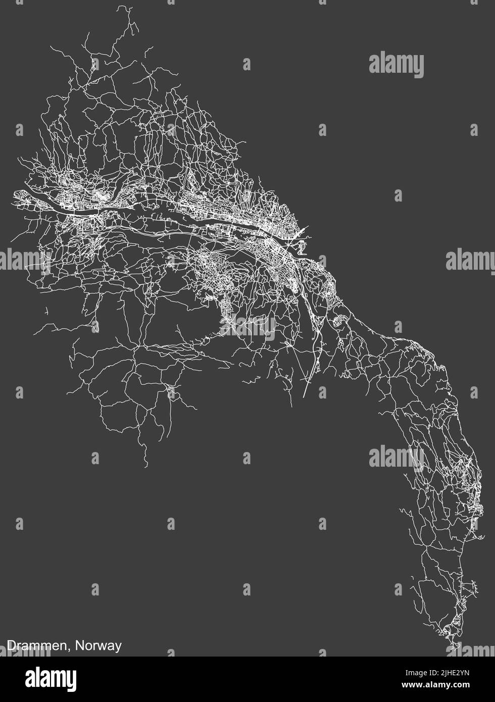 Street roads map of DRAMMEN, NORWAY Stock Vector Image & Art - Alamy