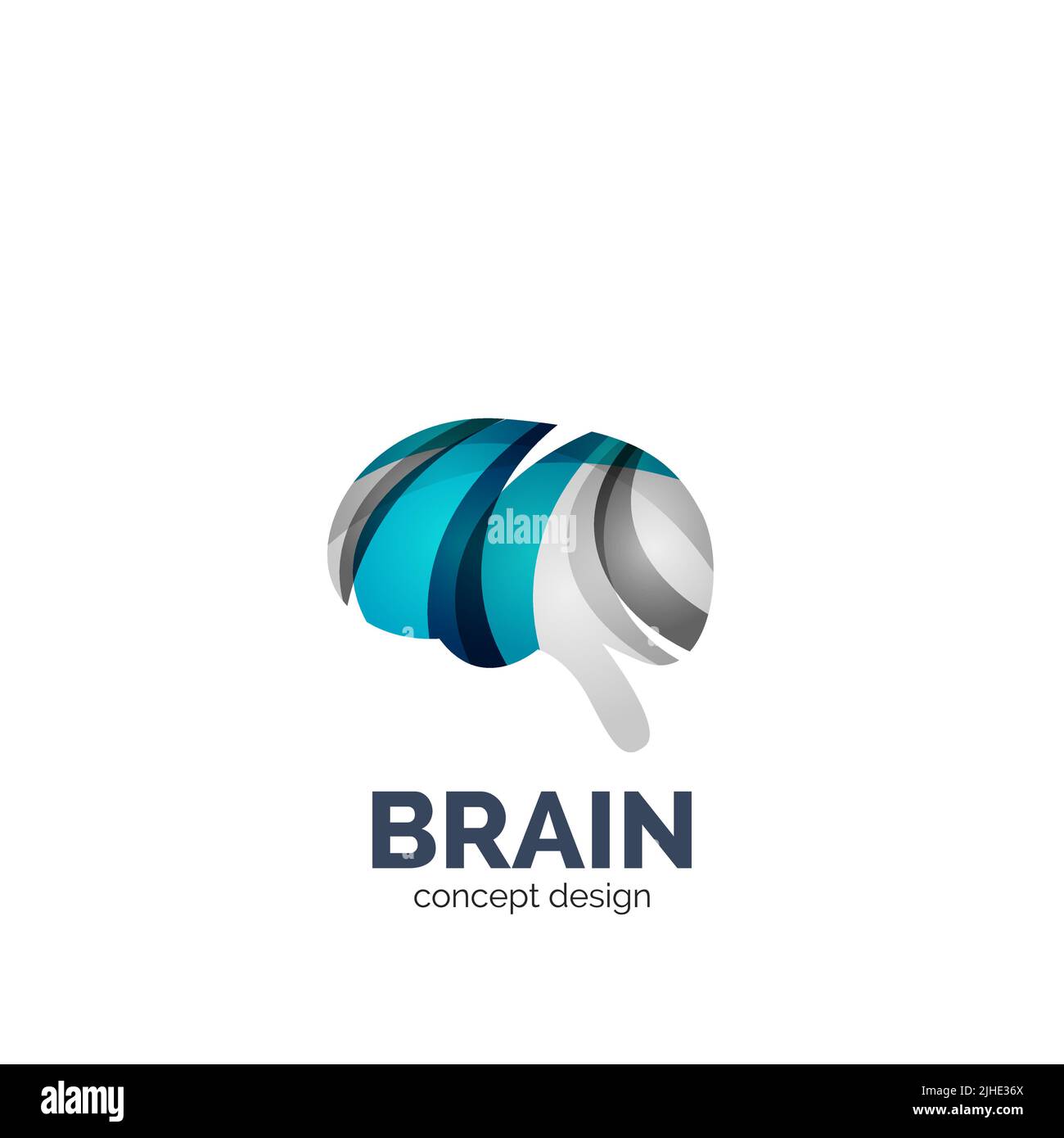 Elegant brain logo hi-res stock photography and images - Alamy
