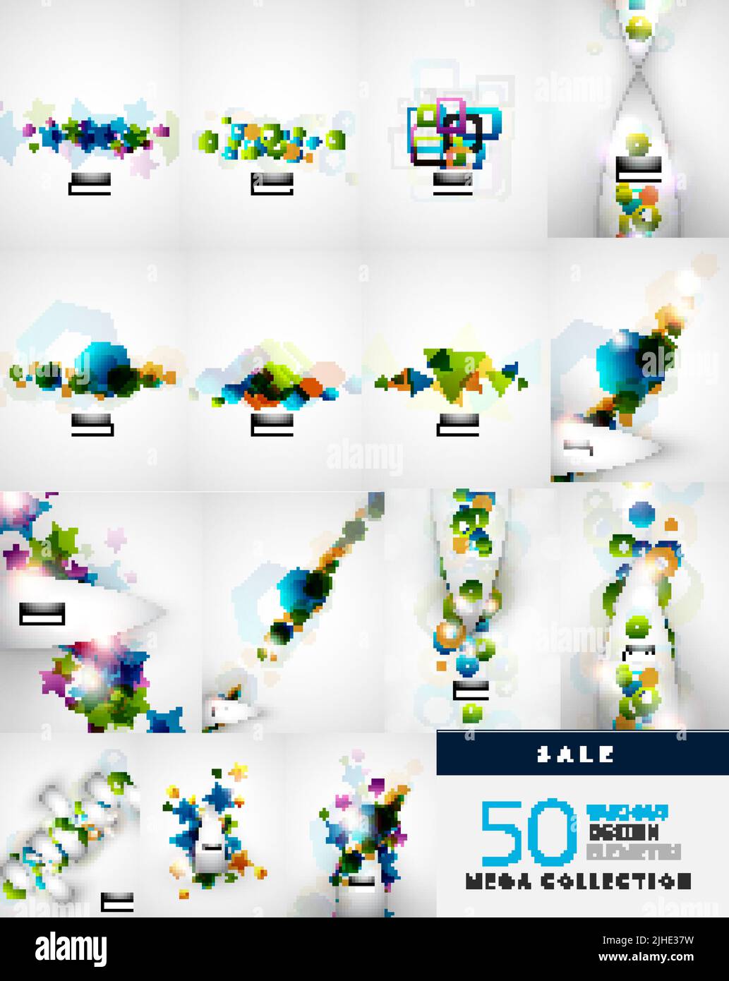 Mega collection of various shaped abstract backgrounds Stock Vector ...