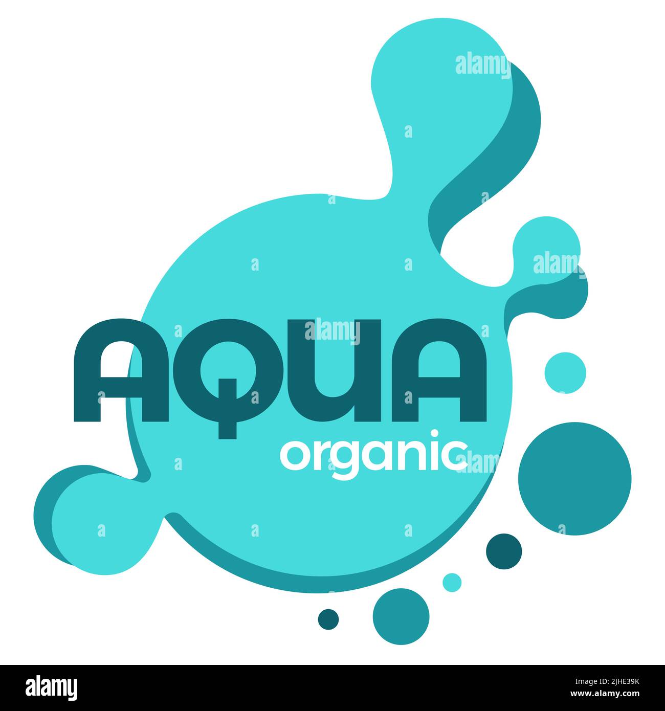 Water splashes and text samples logos and emblems set vector isolated ...