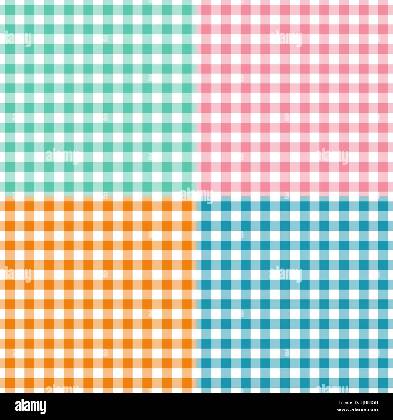 Tablecloth seamless pattern, geometric checkered background. Vector ...