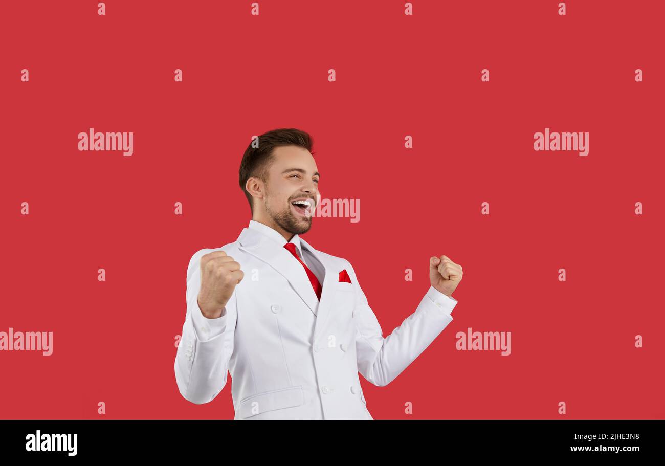 Win reaction hi-res stock photography and images - Alamy