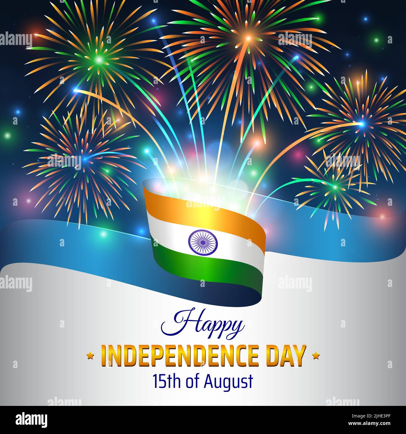 August 15, india independence day, vector template with indian flag and ...