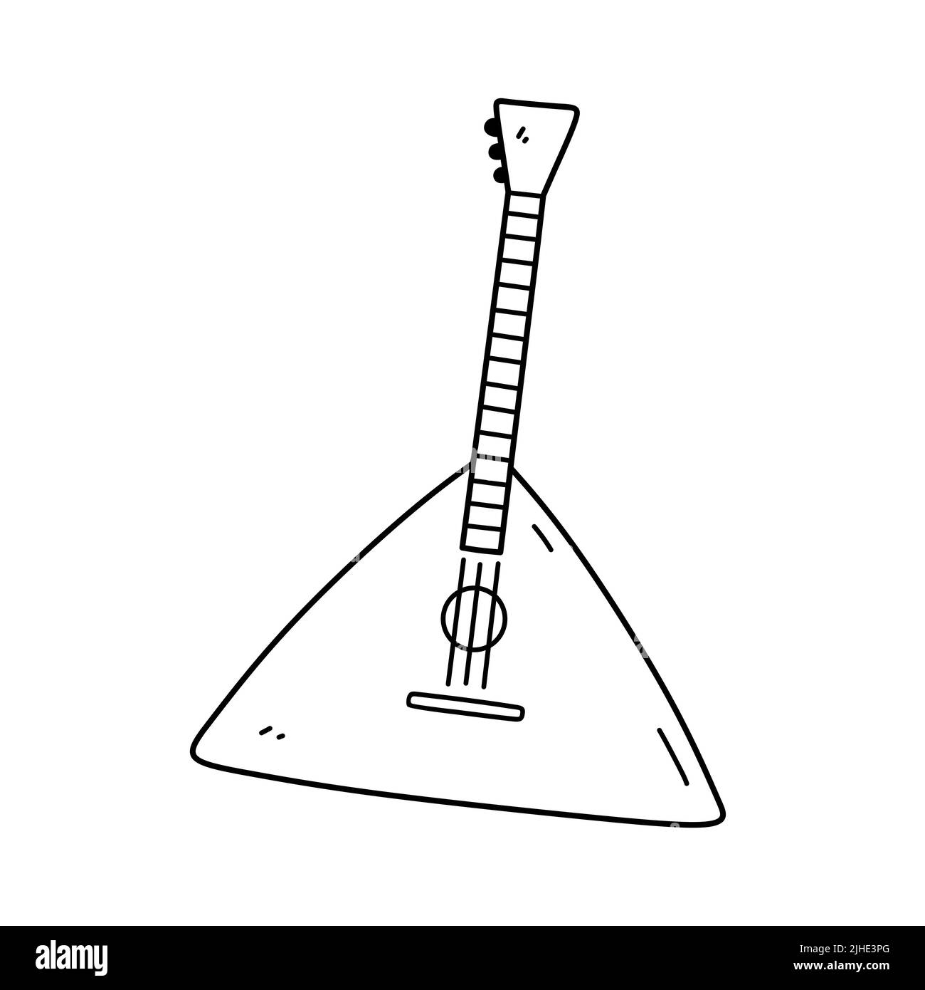 Balalaika isolated on white background. Wooden string musical ...