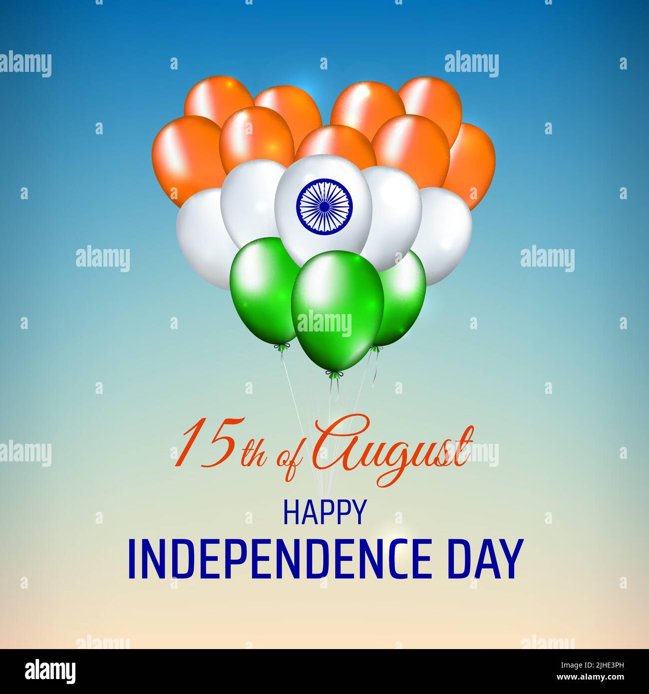August 15, independence day india, vector template. Heart shaped ...