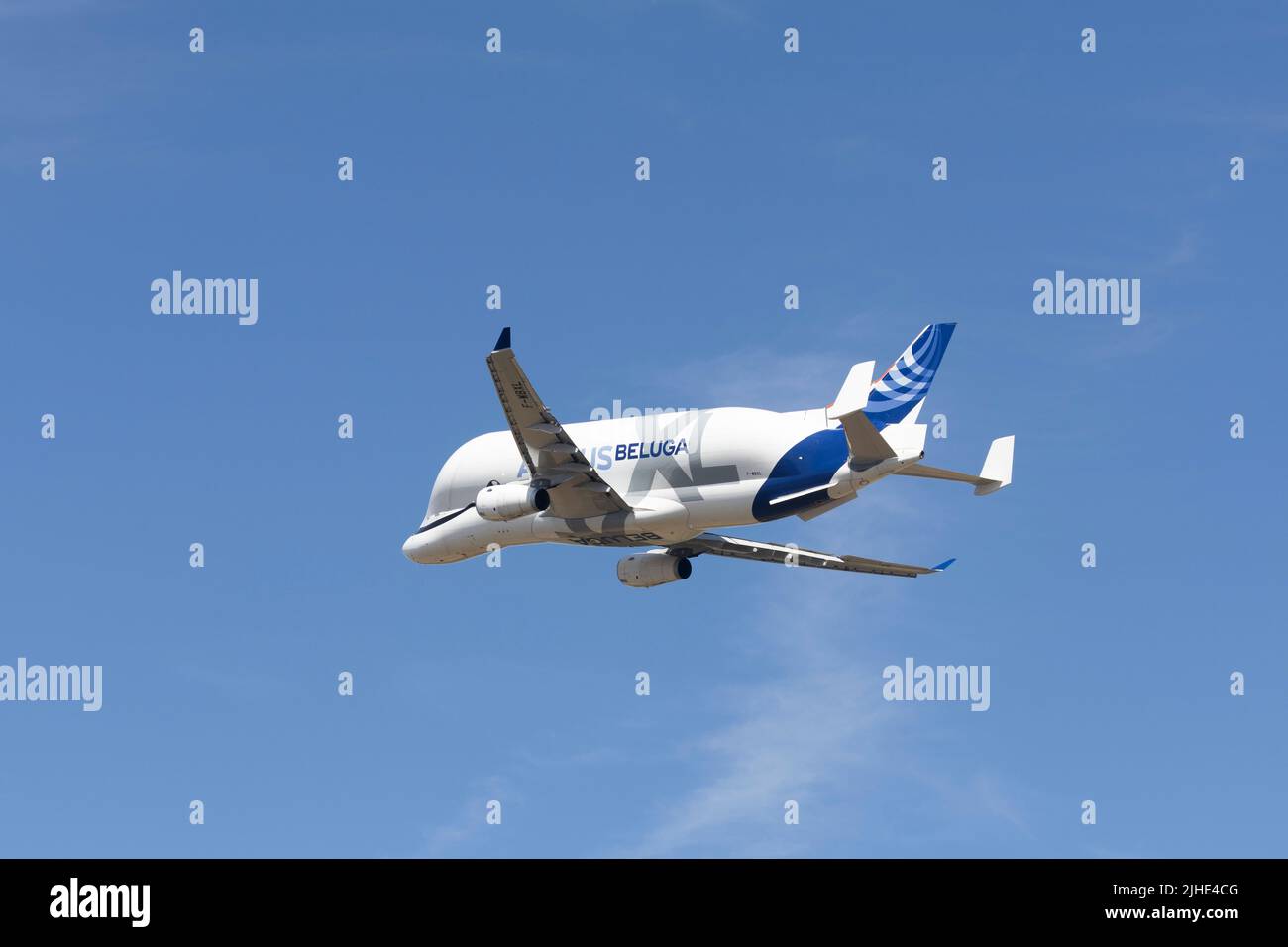 Airbus A330-743L known as the Beluga XL flying at the 2022 Royal ...