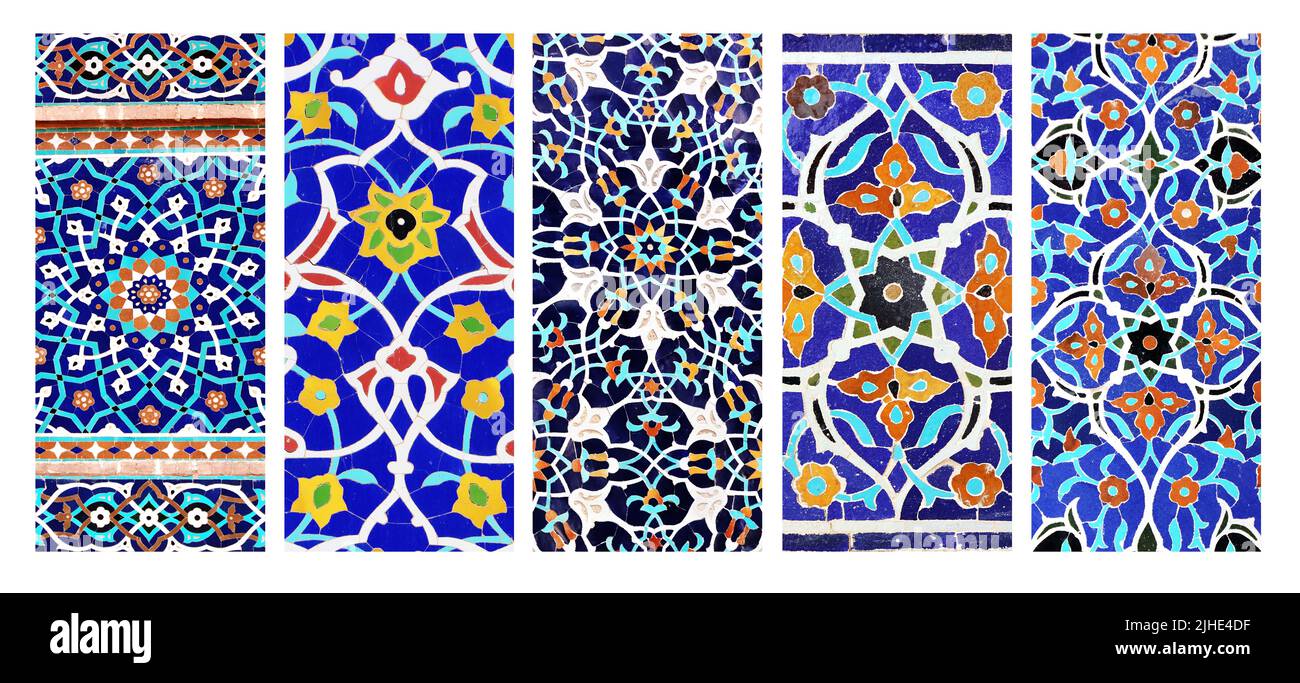 Set of vertical or horizontal banners with detail of ancient mosaic ...