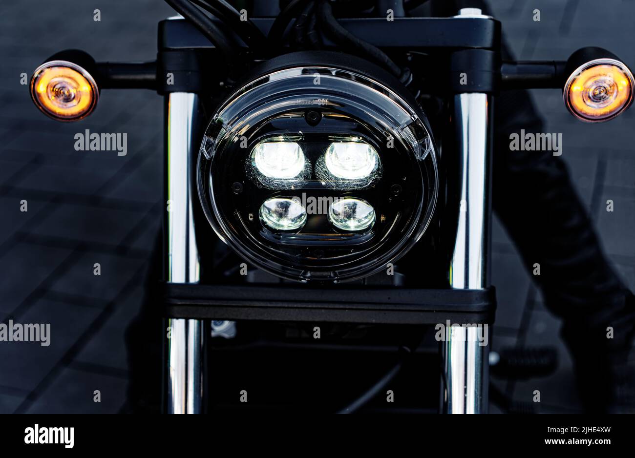Vintage motorcycle headlights on hi-res stock photography and images ...