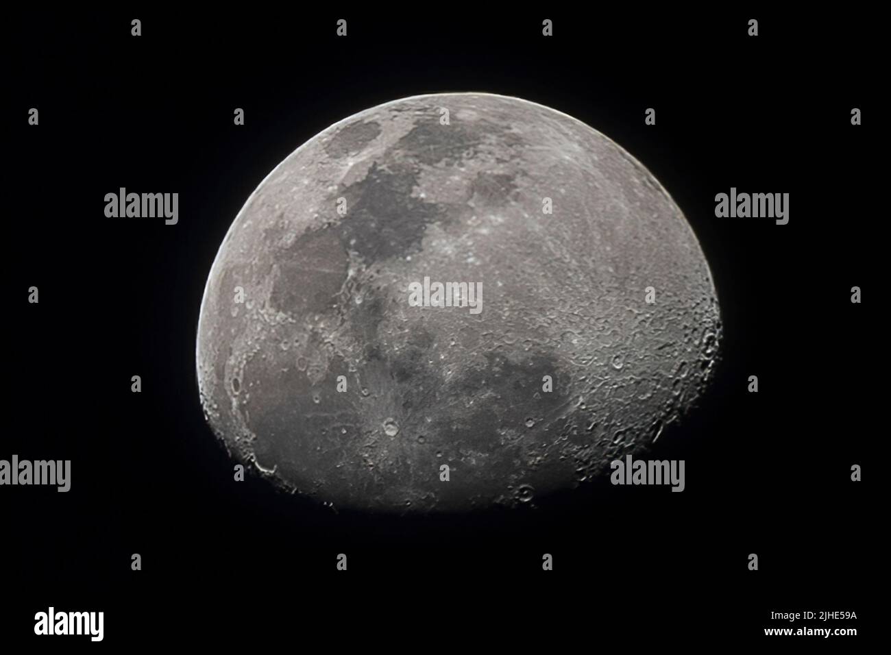 A beautiful shot of an almost full moon against a black sky Stock Photo ...