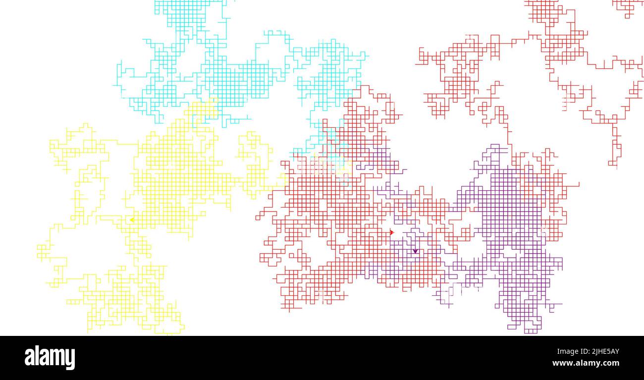 A colorful squares world map on white background Stock Photo - Alamy