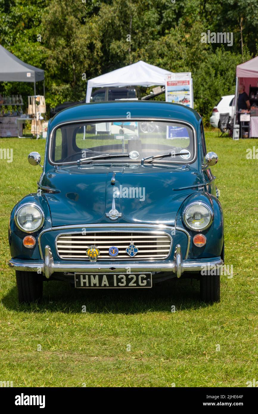 classic 1969 vintage blue green morris moggy minor 1000 Stock Photo - Alamy