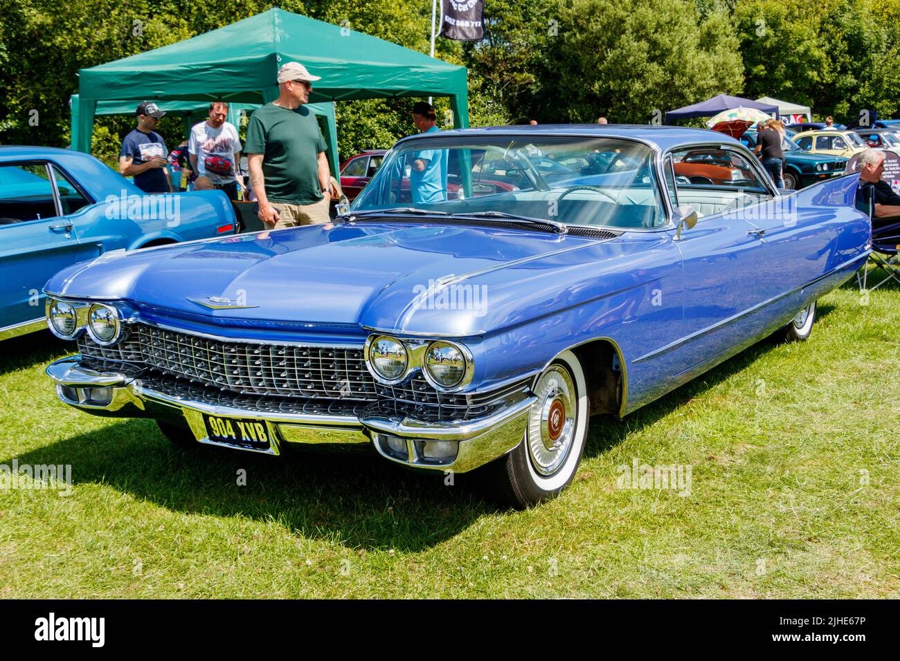 front view of blue classic vintage cadillac coupe de ville Stock Photo ...