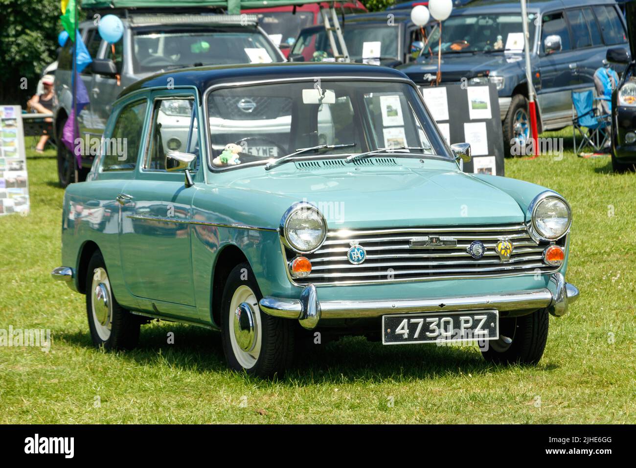 light blue Vintage 1960s classic Austin A40 Farina car Stock Photo - Alamy