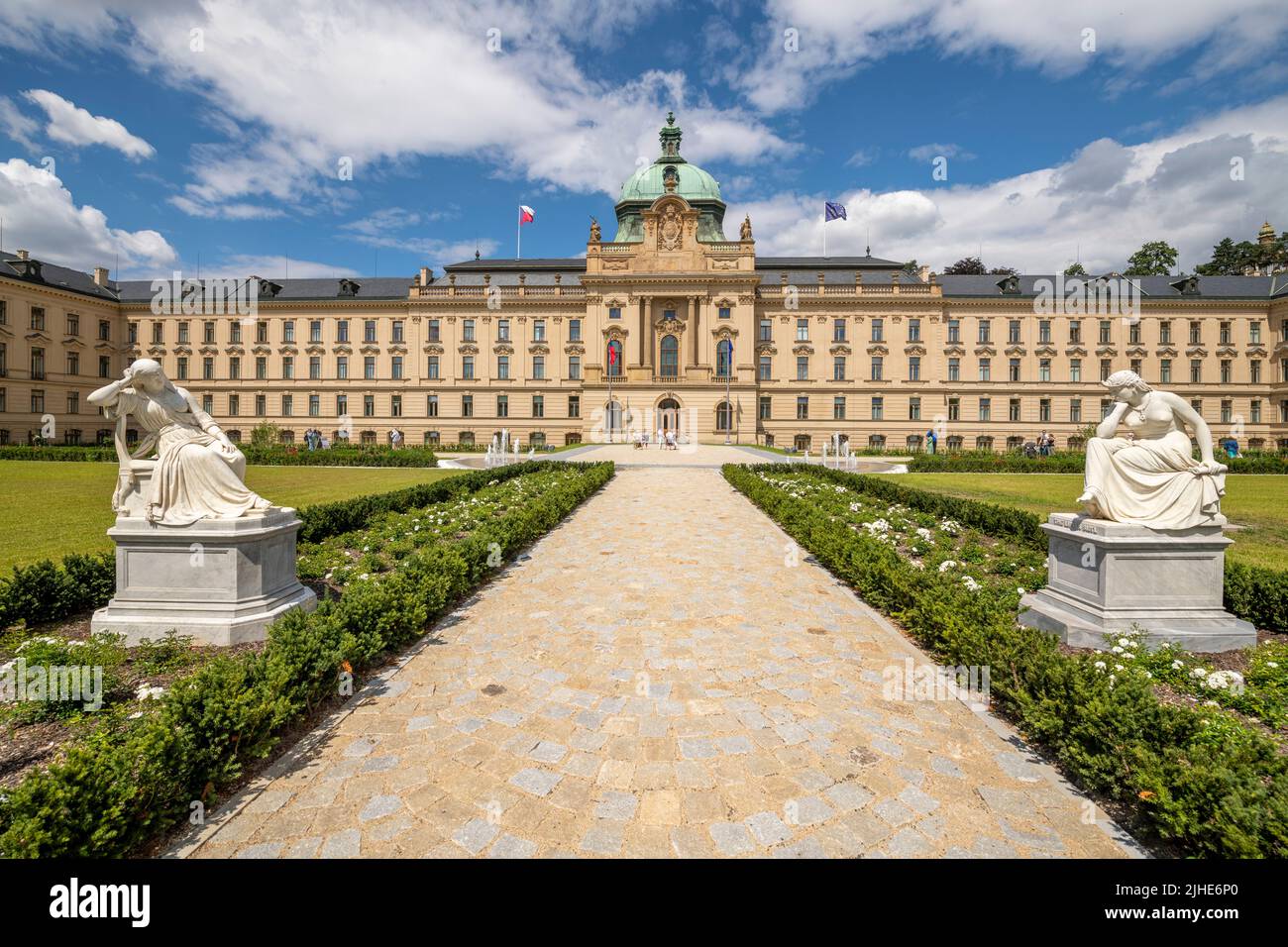 Prague, Straka Academy, the seat of the Government of the Czech ...