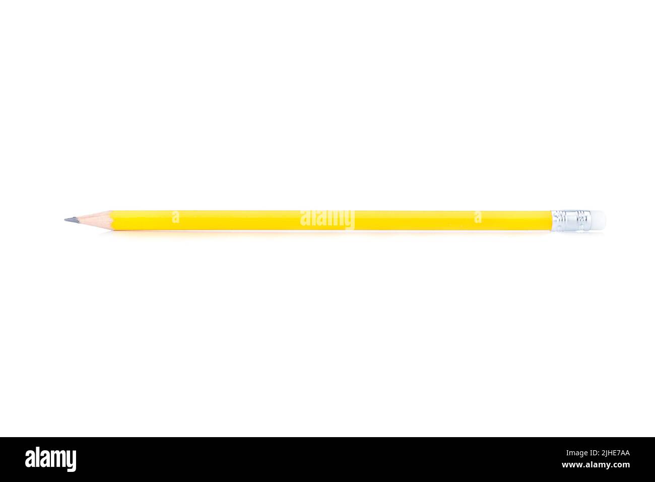 Pencil yellow isolated on white Stock Photo - Alamy