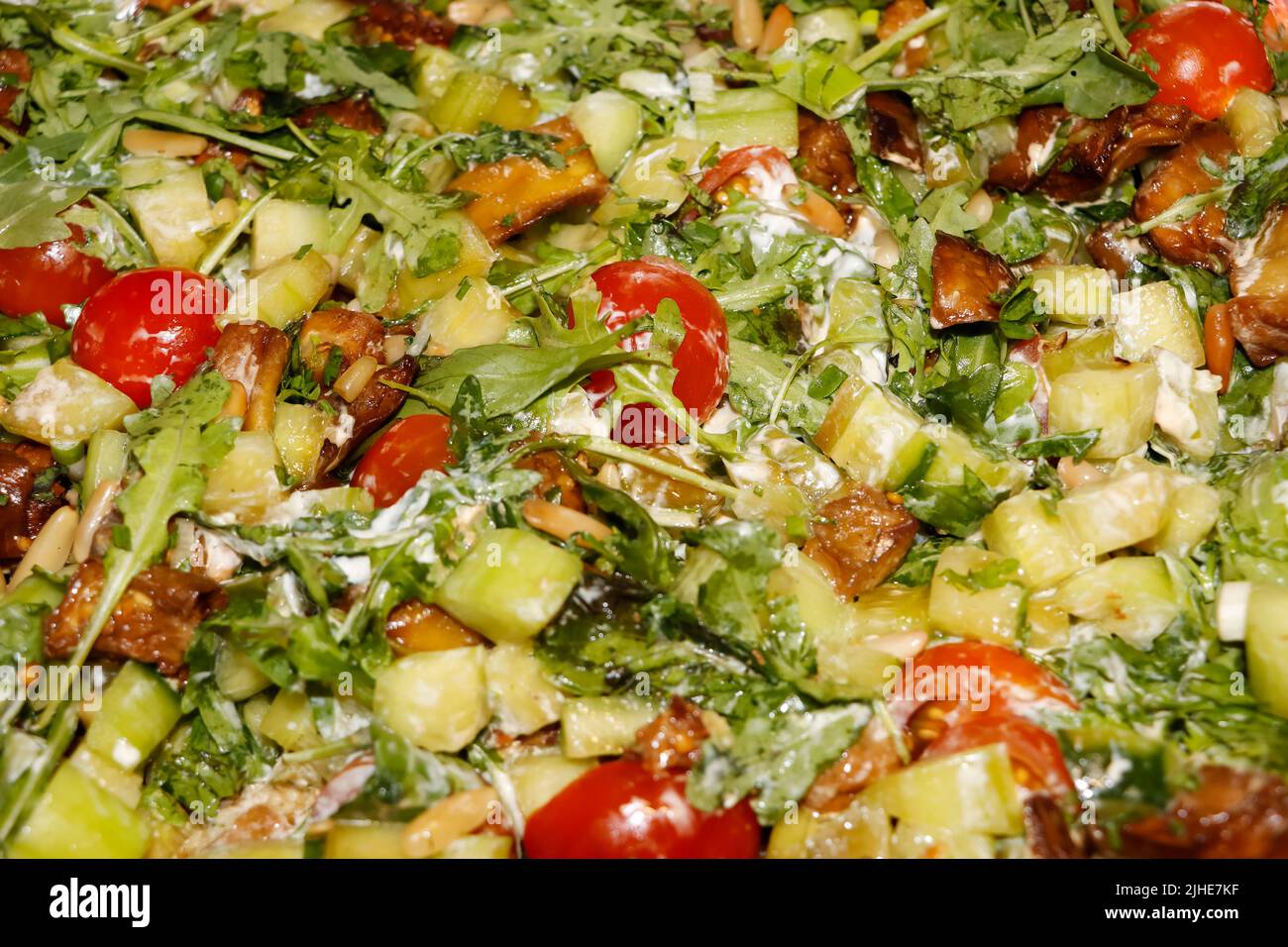 Closeup Image Of Arabic Restaurant Style Vegetable Salad Stock Photo ...