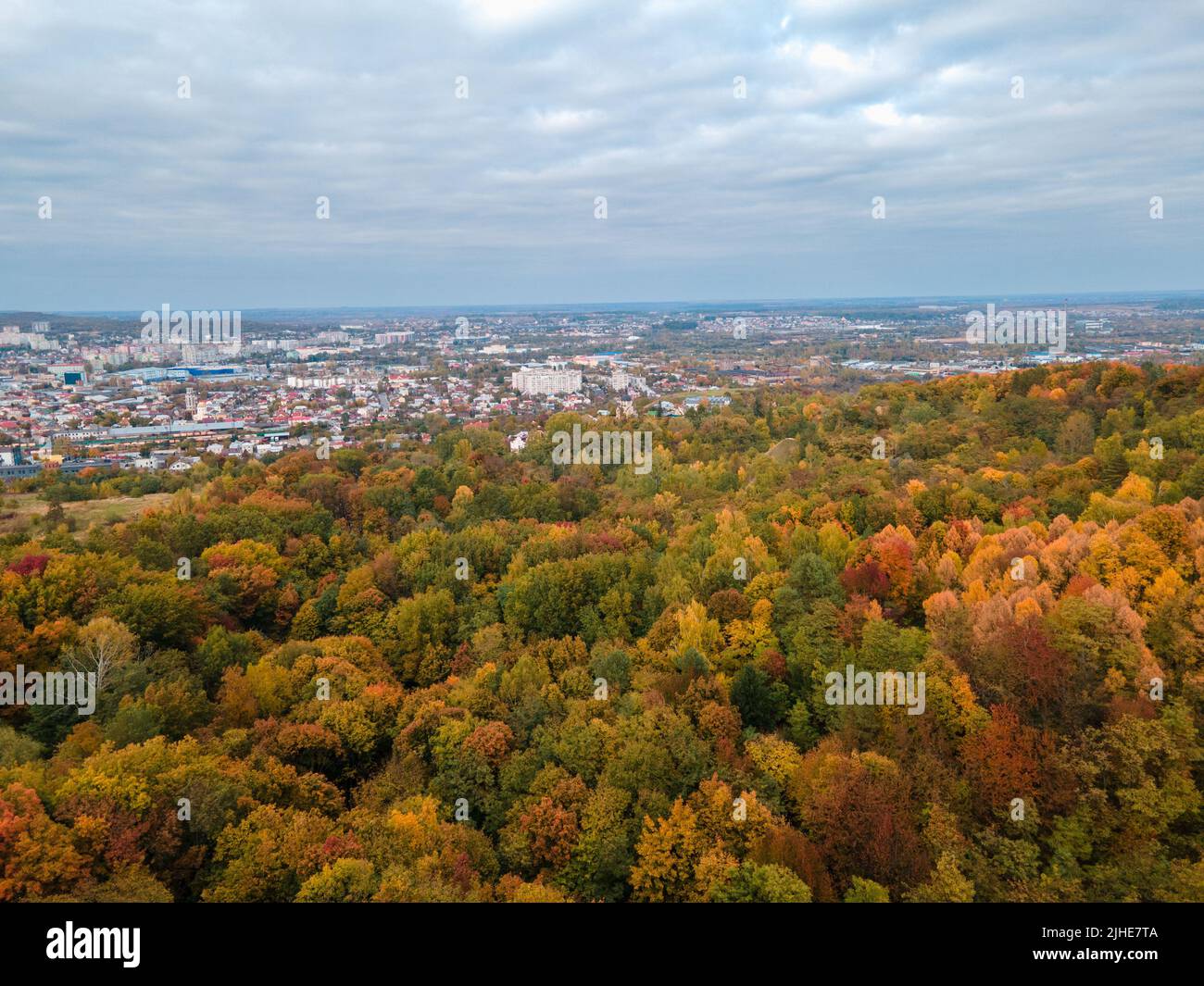 aerial view of autumn Lviv city Stock Photo - Alamy
