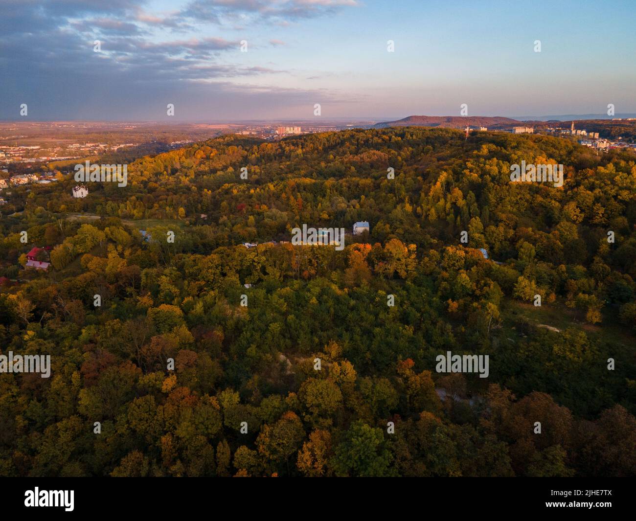 aerial view of autumn Lviv city Stock Photo - Alamy