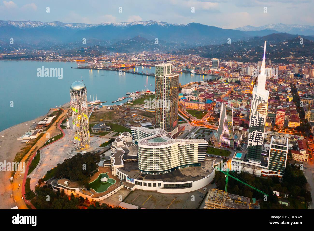 Aerial view of center of Batumi city Stock Photo - Alamy