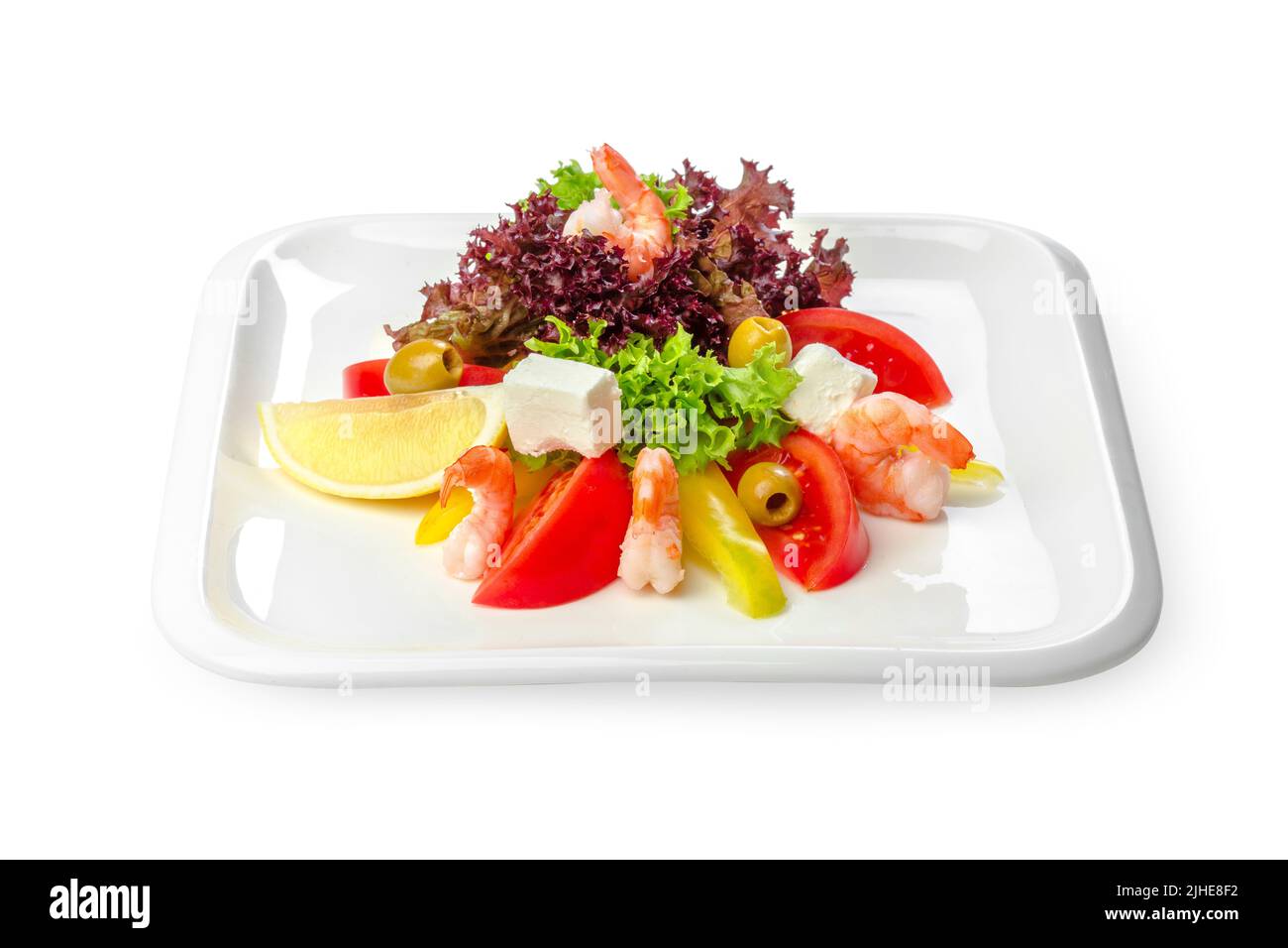 salad isolated on white Stock Photo - Alamy