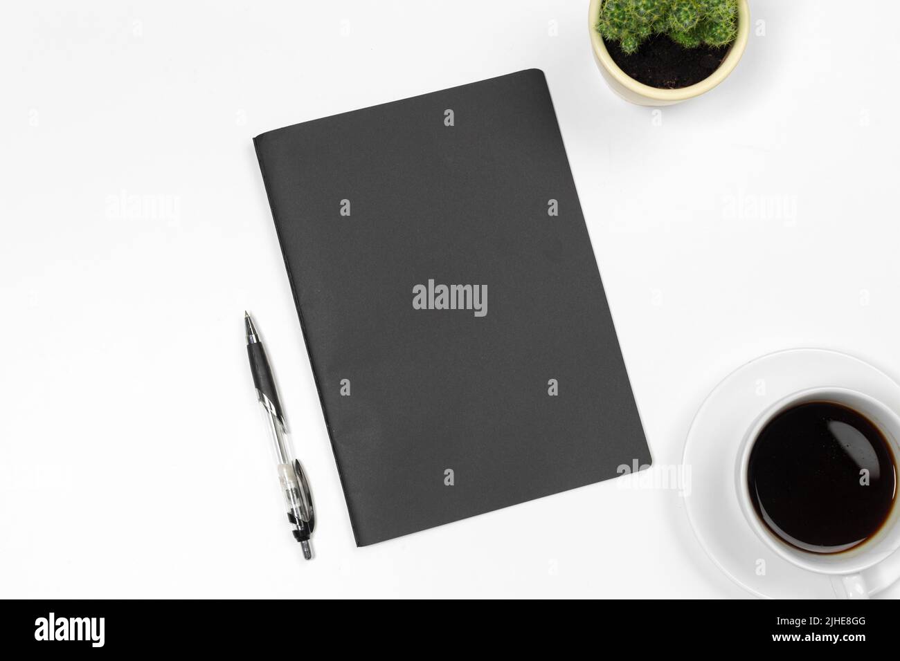 Blank office desk background with copy space for your text. Top view ...