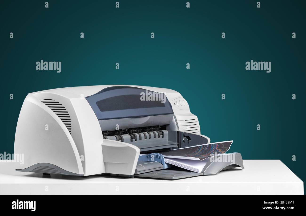 Printer, copier, scanner. Office table Stock Photo - Alamy