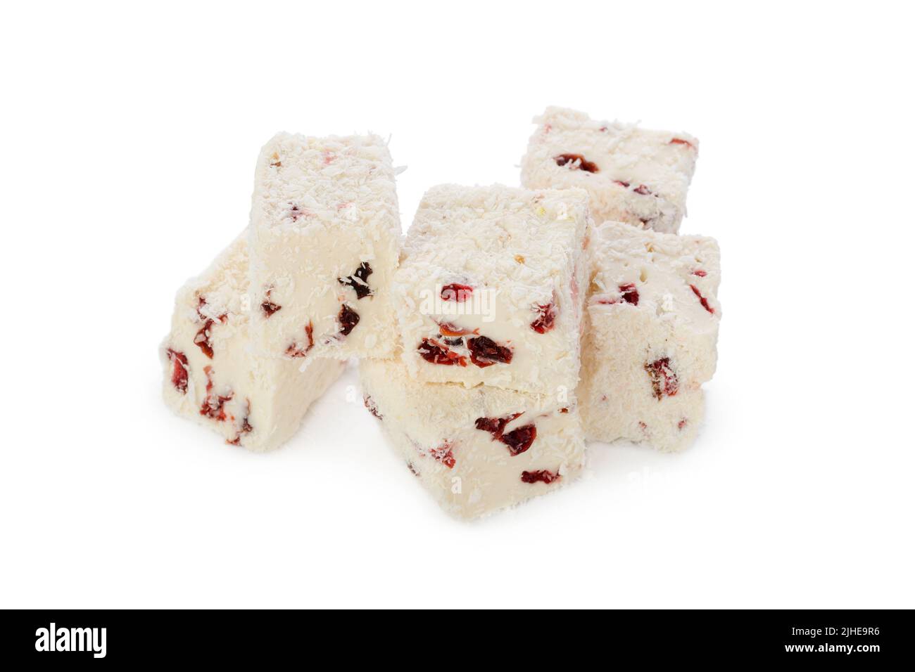 Turkish delight isolated on white Stock Photo - Alamy