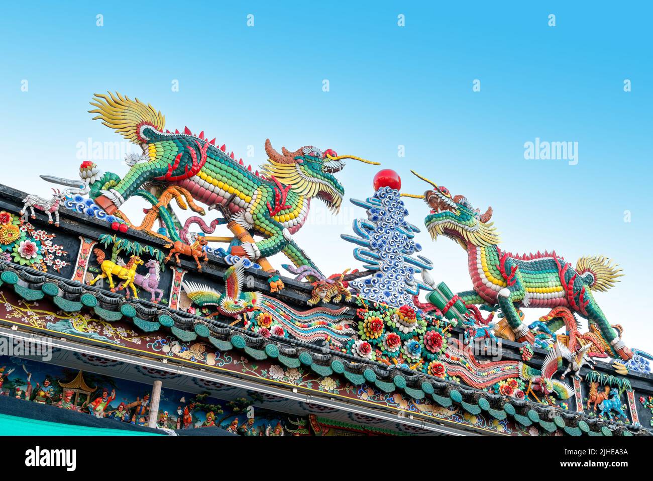 Chinese traditional temple roofs are very popular in Fujian Stock Photo ...