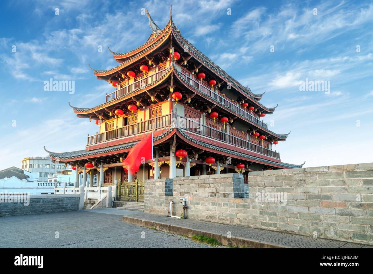 Ancient city and city wall ruins in Chaozhou, Guangdong Province, China ...