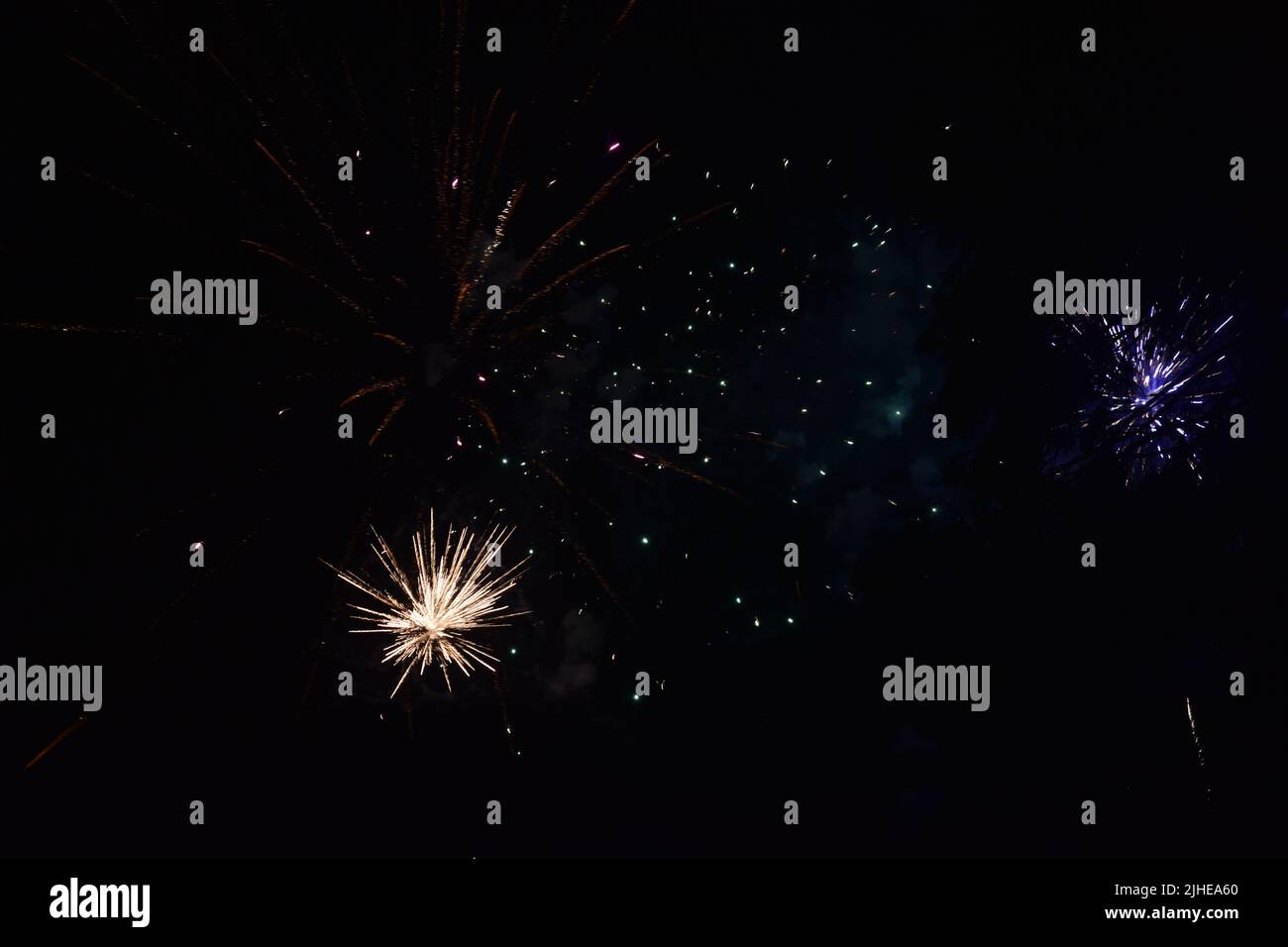 Fireworks at Grinzane castle, Italy. Fireworks seem to be astronomic ...