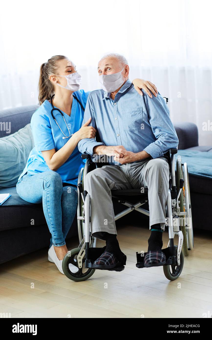 nurse doctor senior care caregiver help assistence wheelchair ...