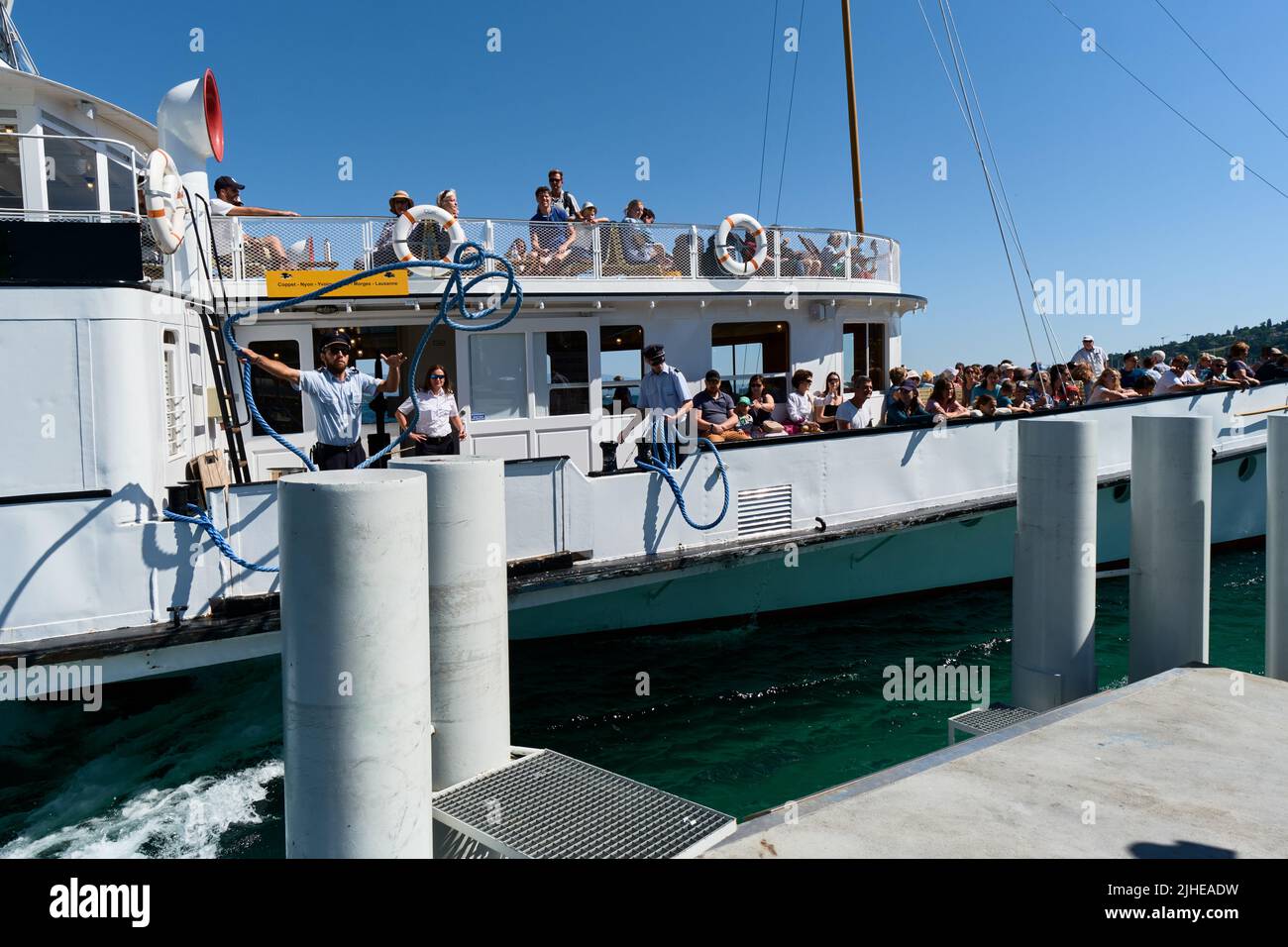 Steamboat on the Geneva lake, switzerland Stock Photo - Alamy