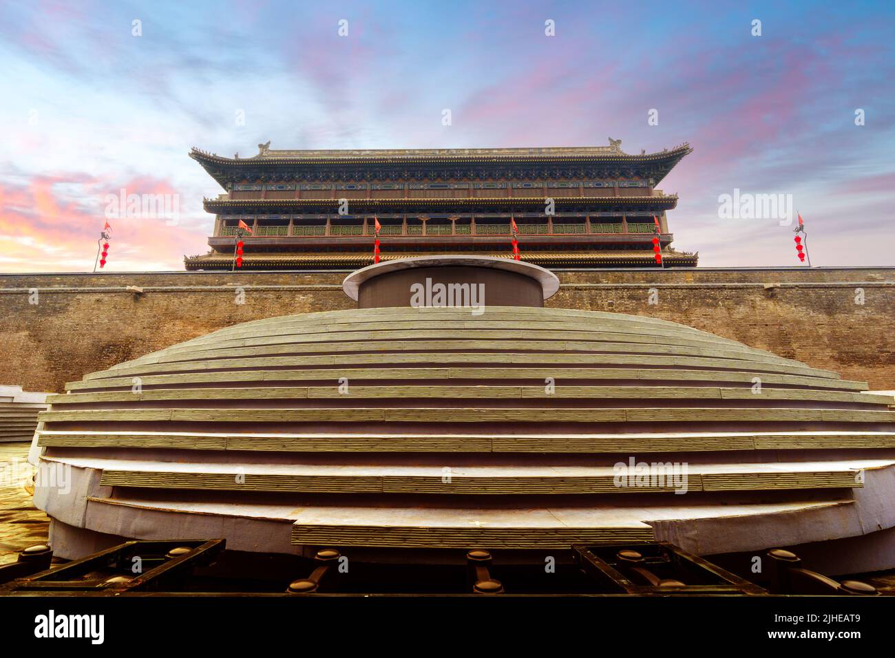 Two thousand years ago, the ancient city wall, Xi'an, China Stock Photo ...