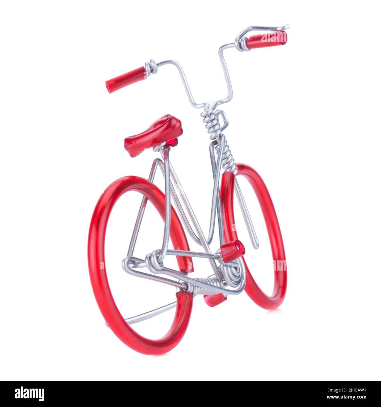 raft bicycle made by aluminium wire isolated on white background Stock ...