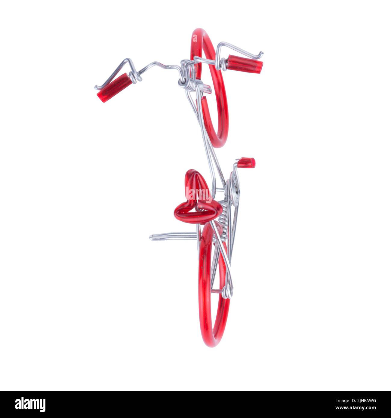 raft bicycle made by aluminium wire isolated on white background Stock ...