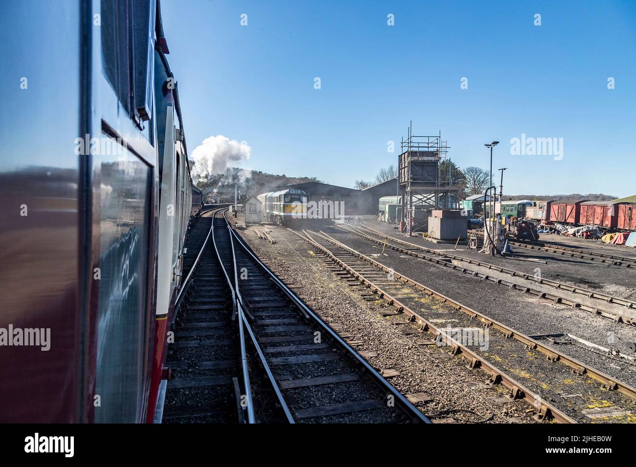 ‘Black Prince’ BR-9F-92203 approaching Weybourne station on The Poppy ...