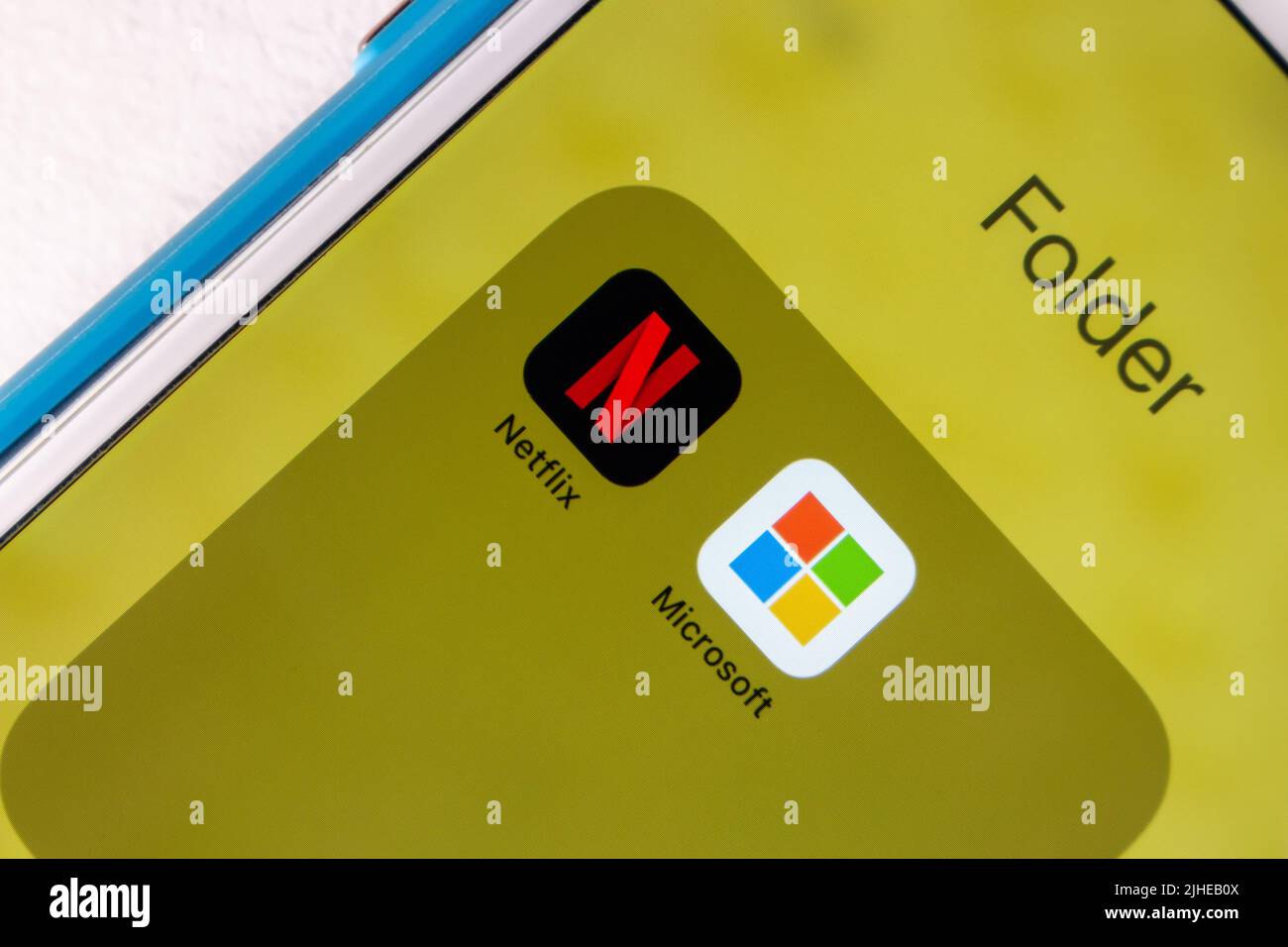 Netflix and Microsoft icons on an iPhone. In July 2022, Netflix ...