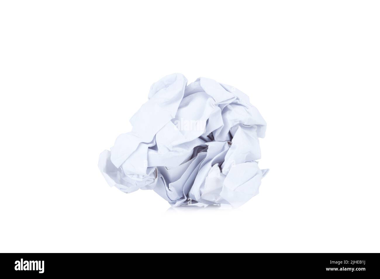 Crumpled paper ball isolated on white Stock Photo - Alamy