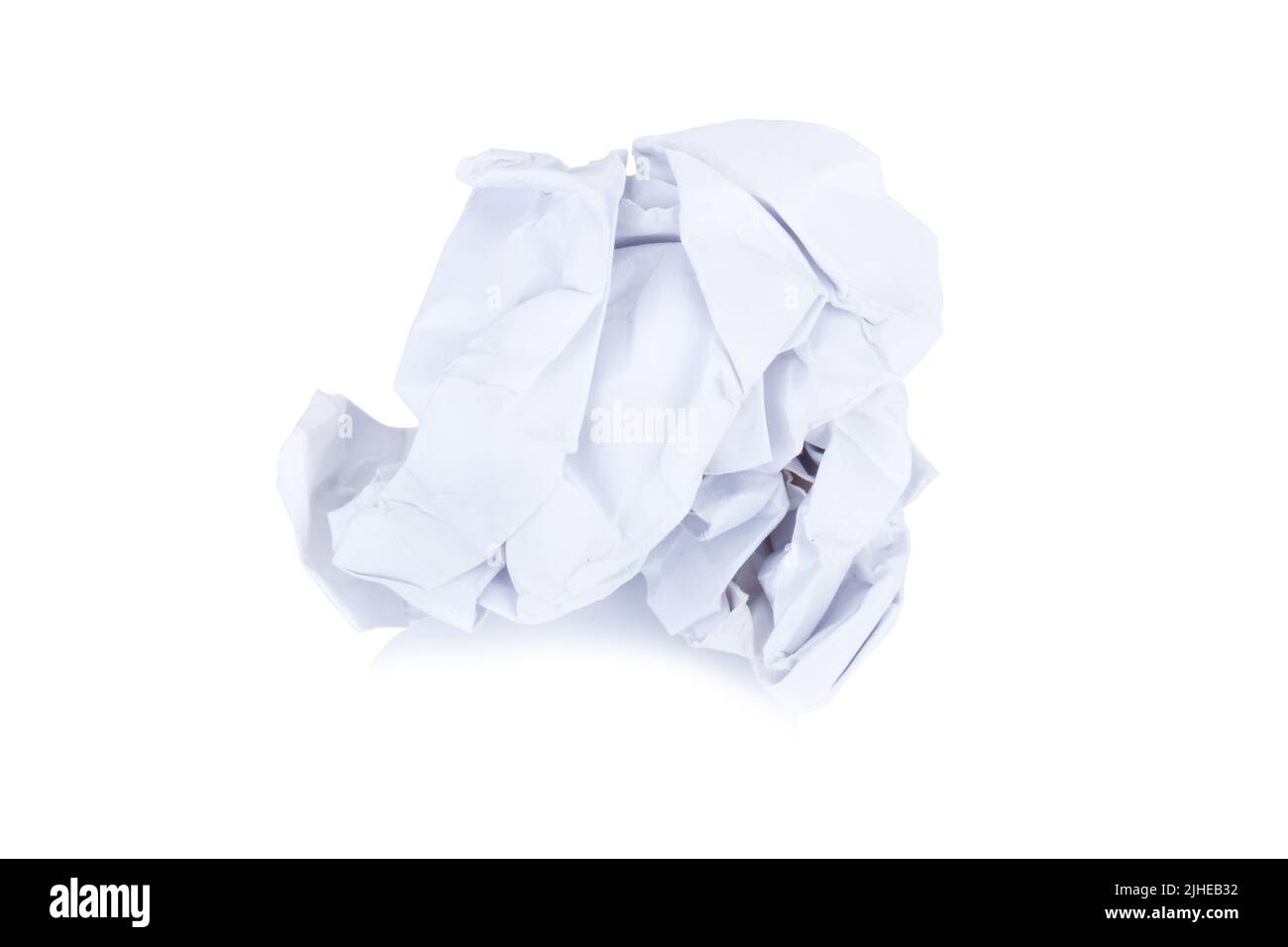 Crumpled paper ball isolated on white Stock Photo - Alamy