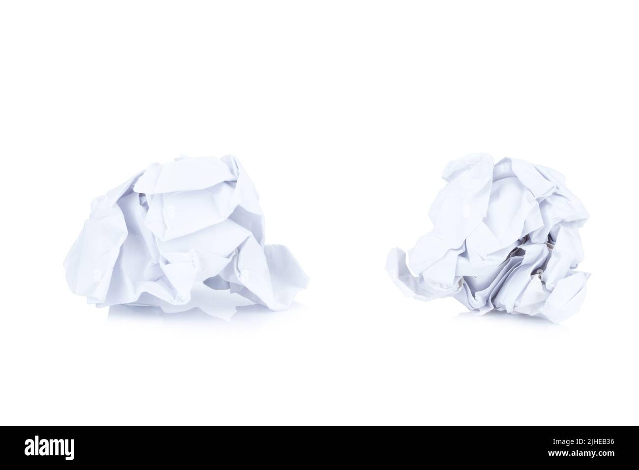 Crumpled paper ball isolated on white Stock Photo - Alamy