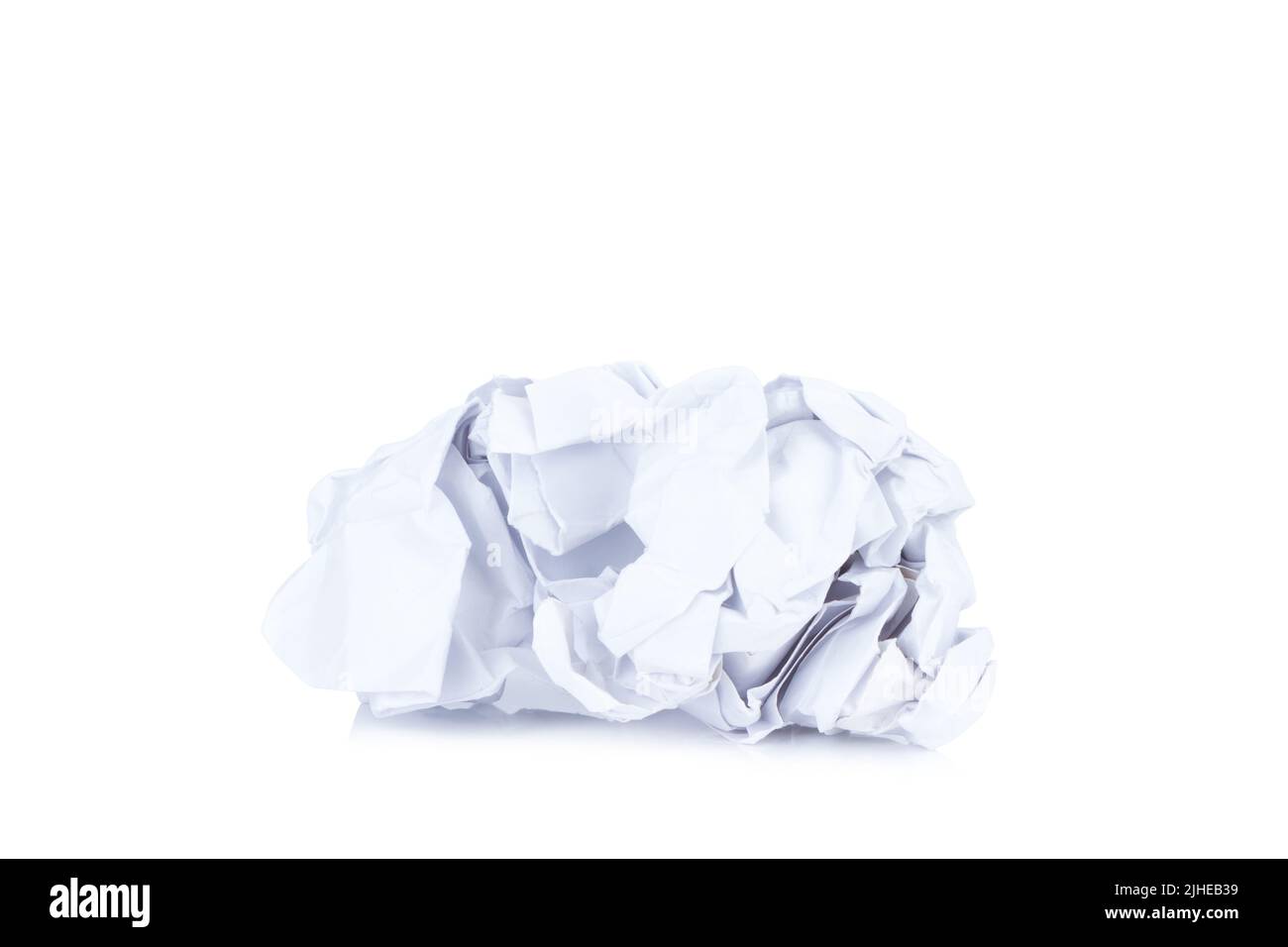 Crumpled paper ball isolated on white Stock Photo - Alamy