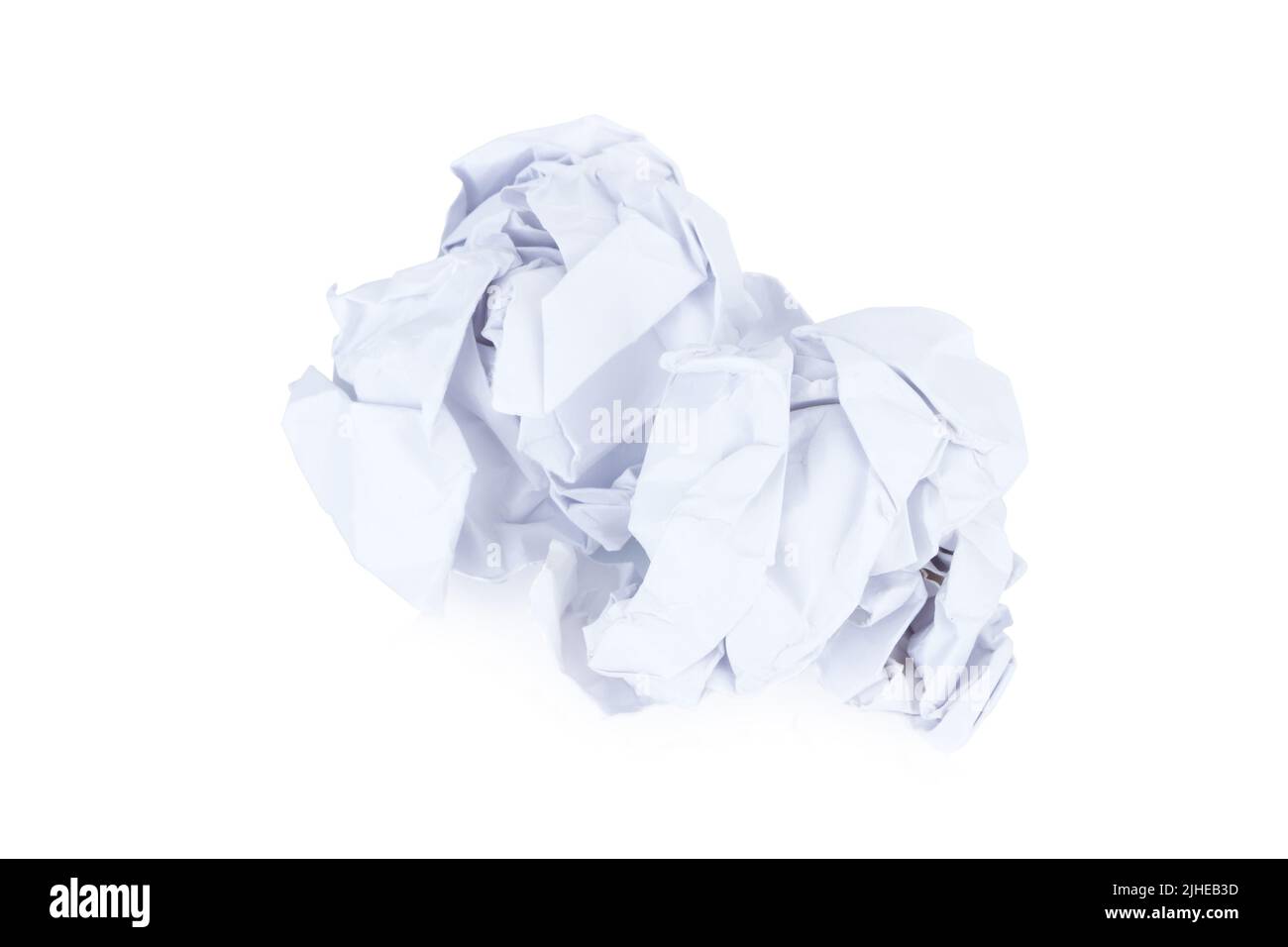 Crumpled paper ball isolated on white Stock Photo - Alamy