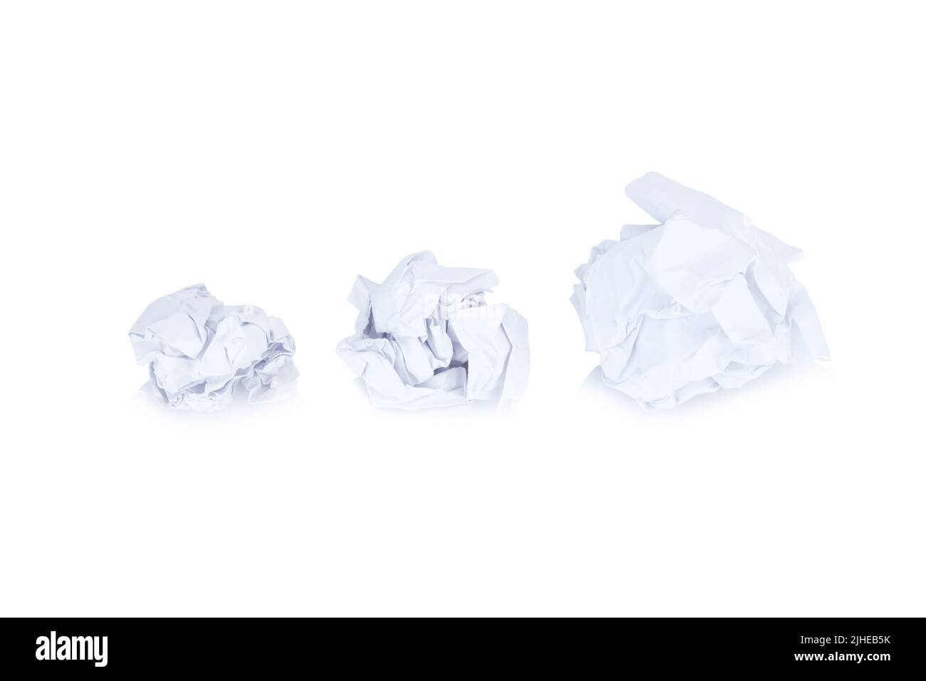 Crumpled paper ball isolated on white Stock Photo - Alamy