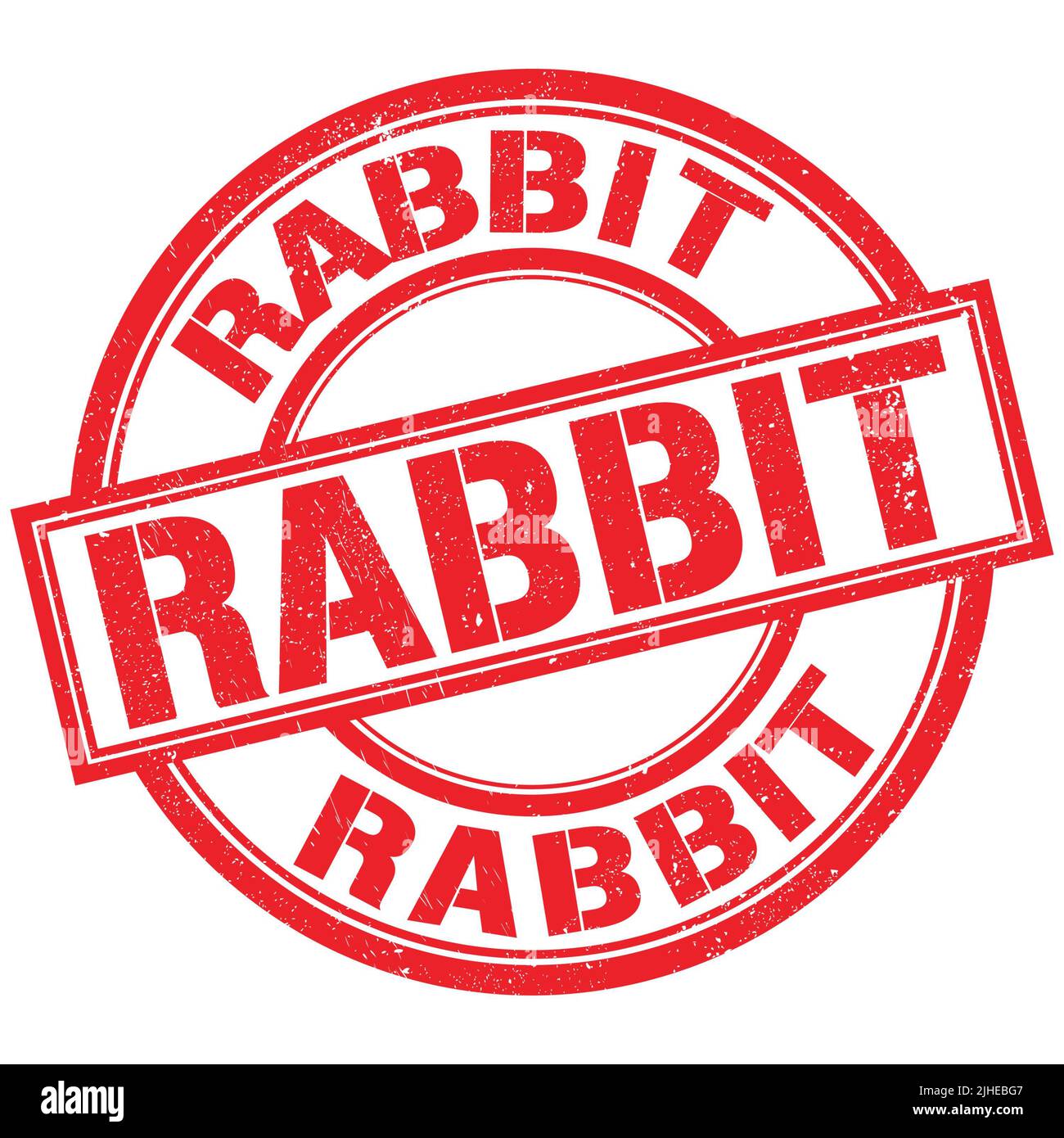 RABBIT text written on red round stamp sign Stock Photo - Alamy