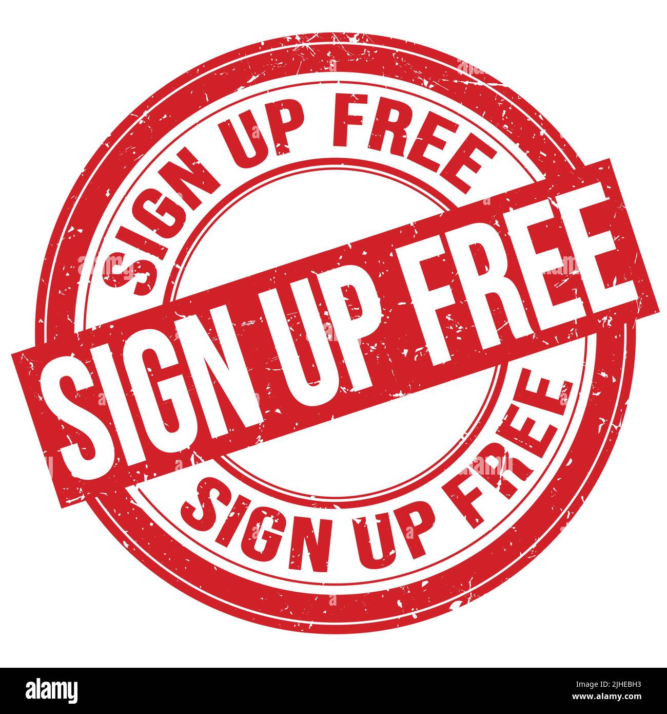 SIGN UP FREE text written on red round grungy stamp sign Stock Photo ...