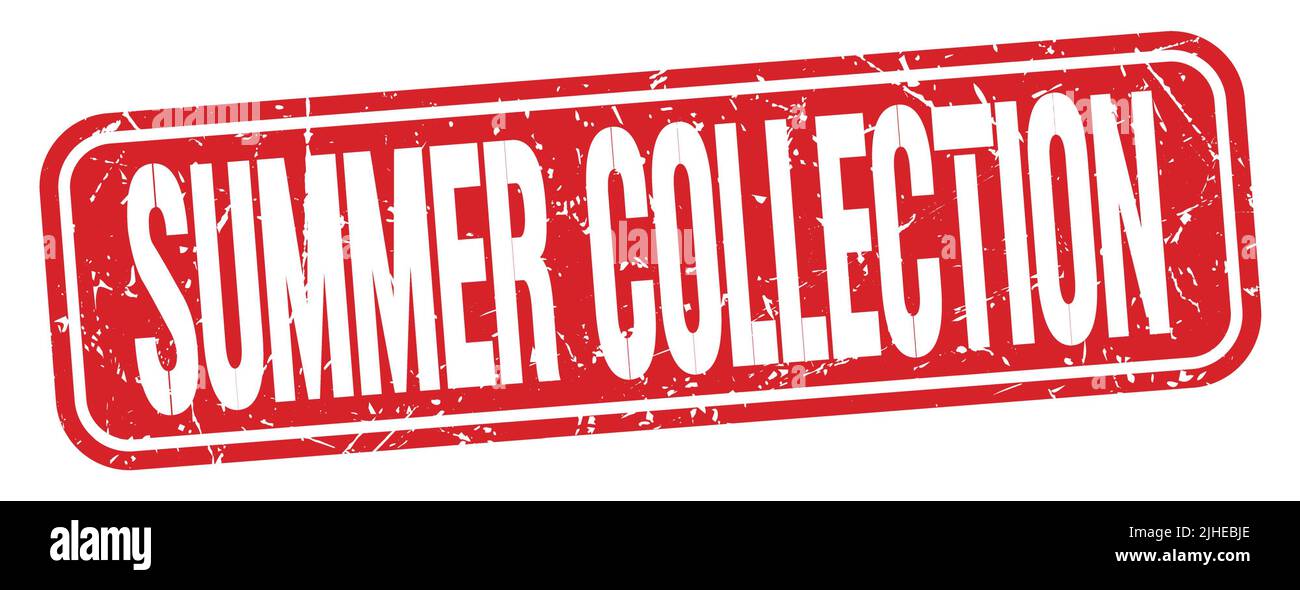 SUMMER COLLECTION text written on red grungy stamp sign Stock Photo - Alamy