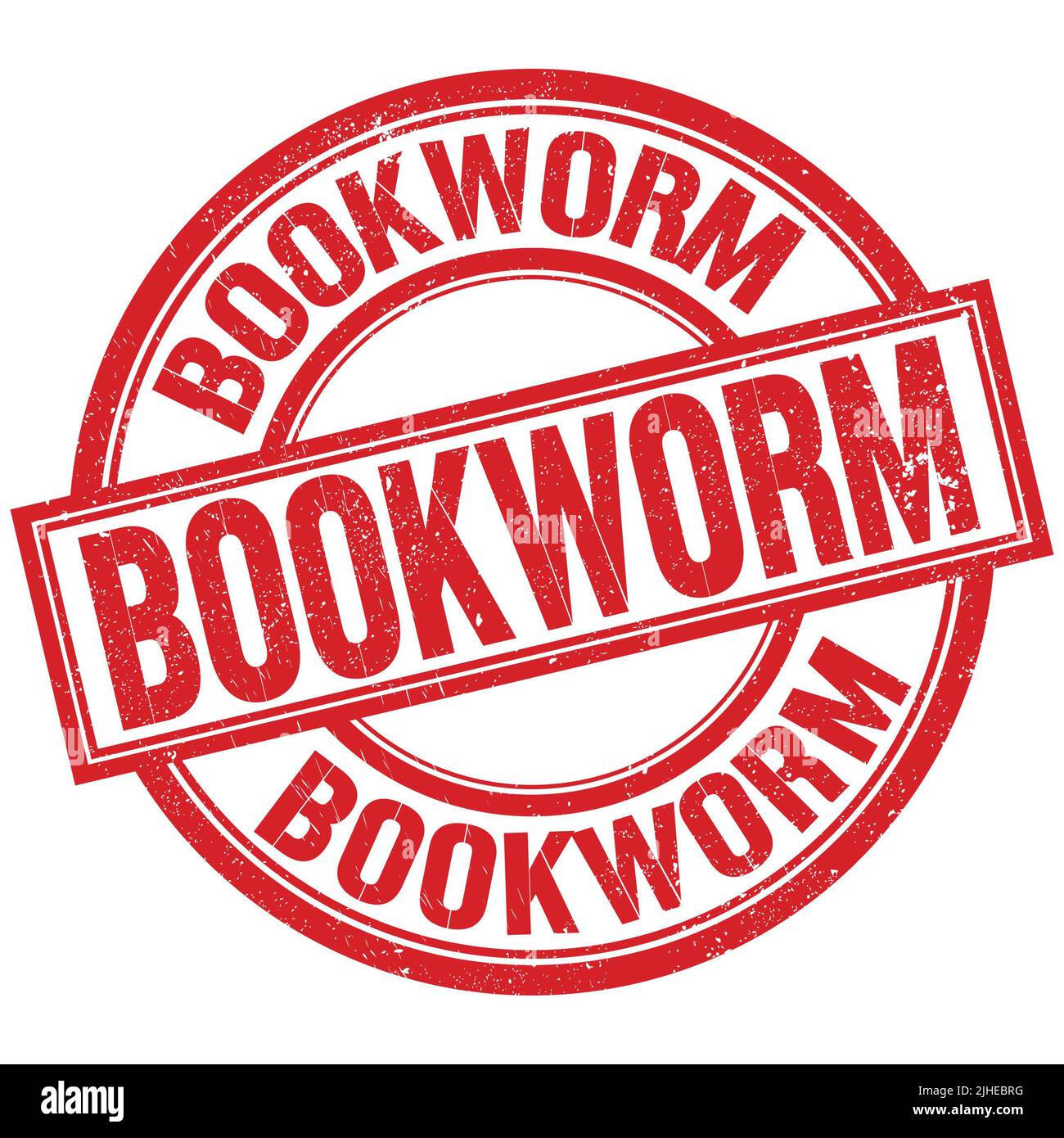 BOOKWORM text written word on red round stamp sign Stock Photo - Alamy
