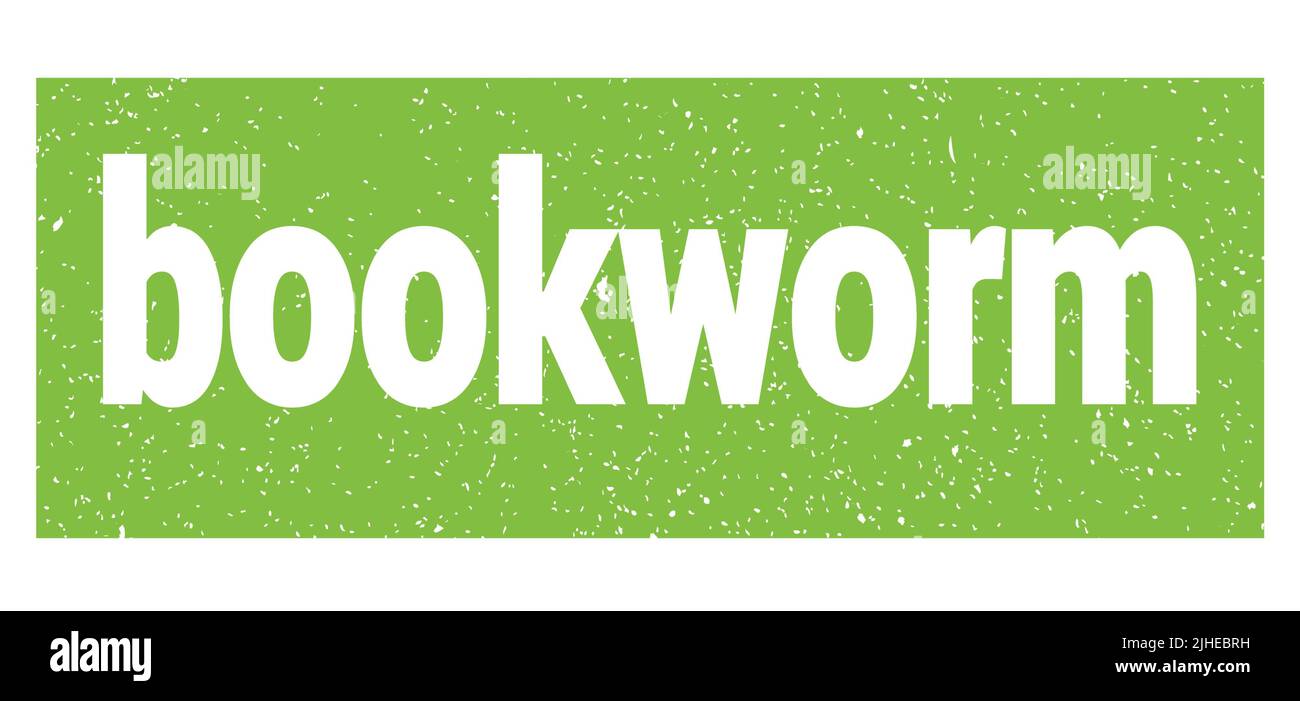 bookworm text written on green grungy stamp sign Stock Photo - Alamy