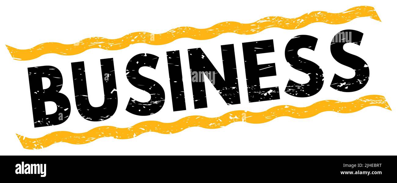 BUSINESS text written on yellow-black lines stamp sign Stock Photo - Alamy