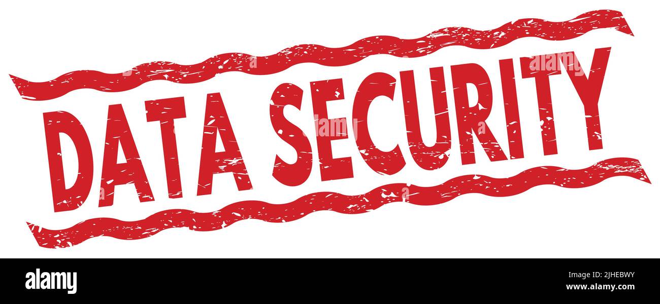 DATA SECURITY text written on red lines stamp sign Stock Photo - Alamy